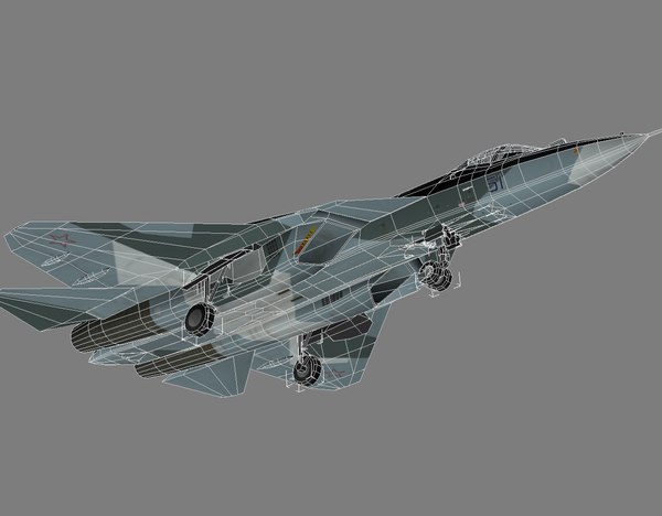 pak fa russian games 3d model