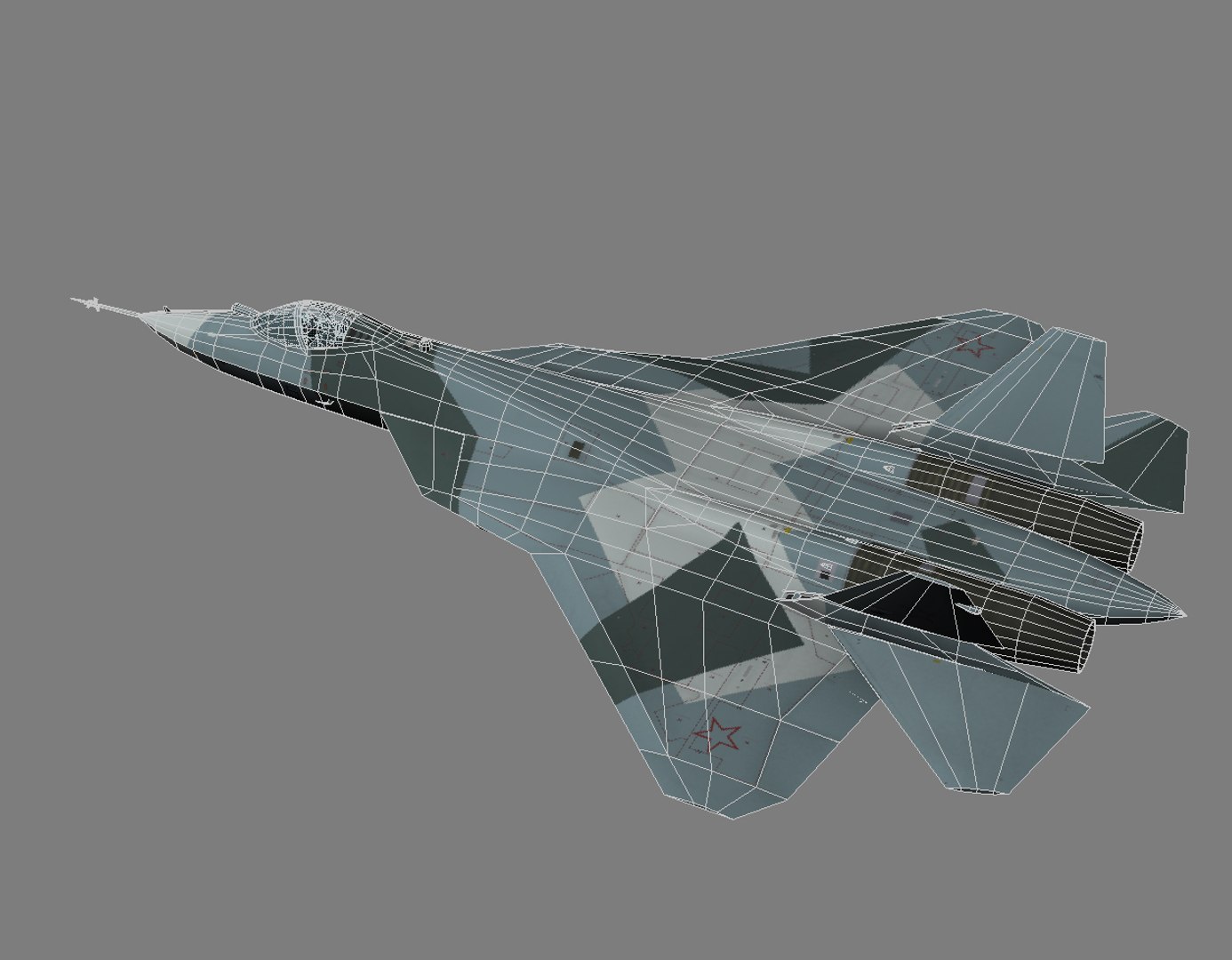 pak fa russian games 3d model