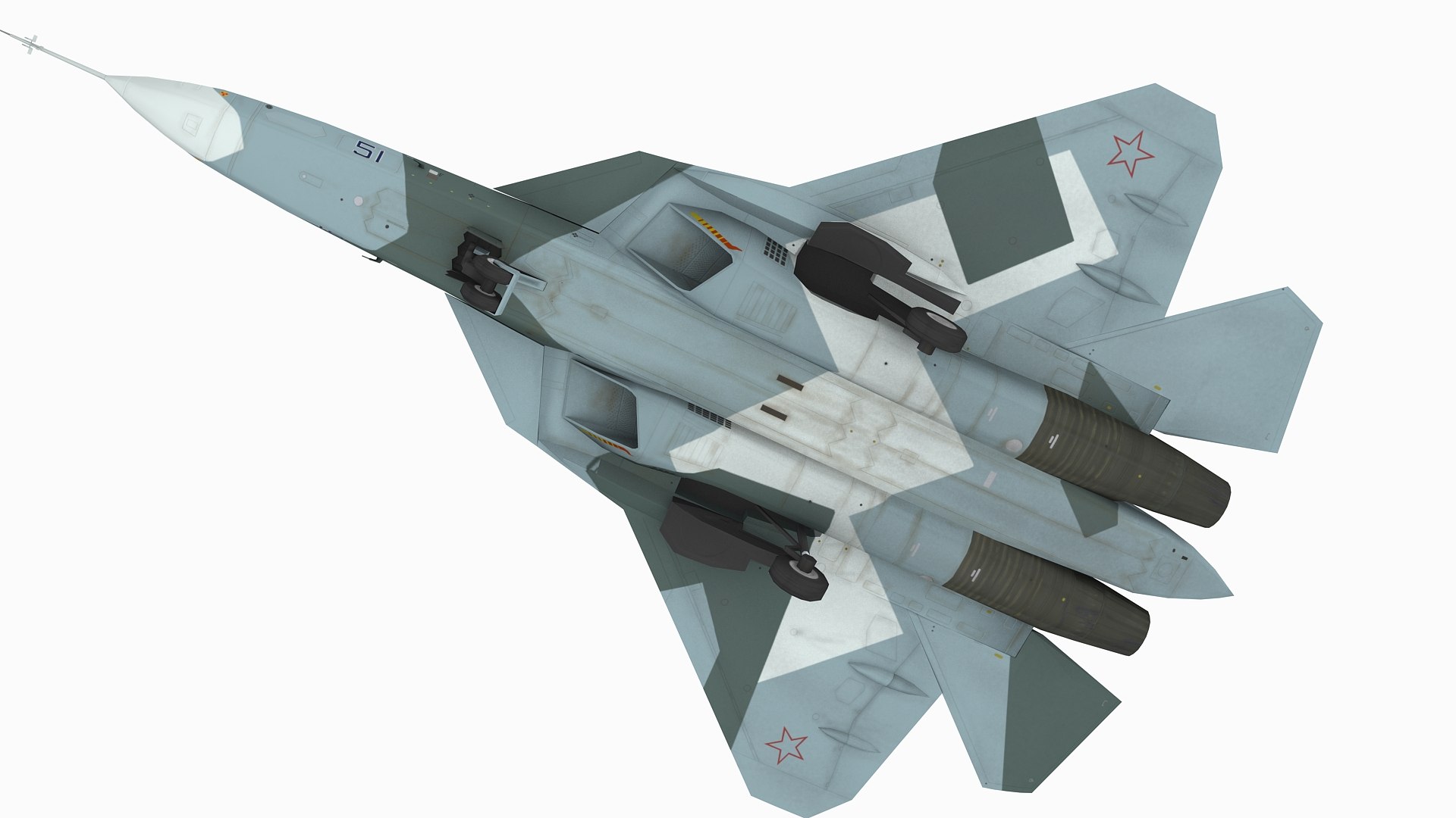 pak fa russian games 3d model