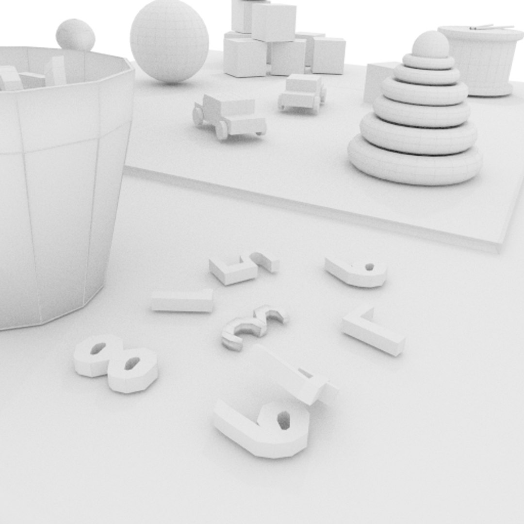 3d Toys Created Blender