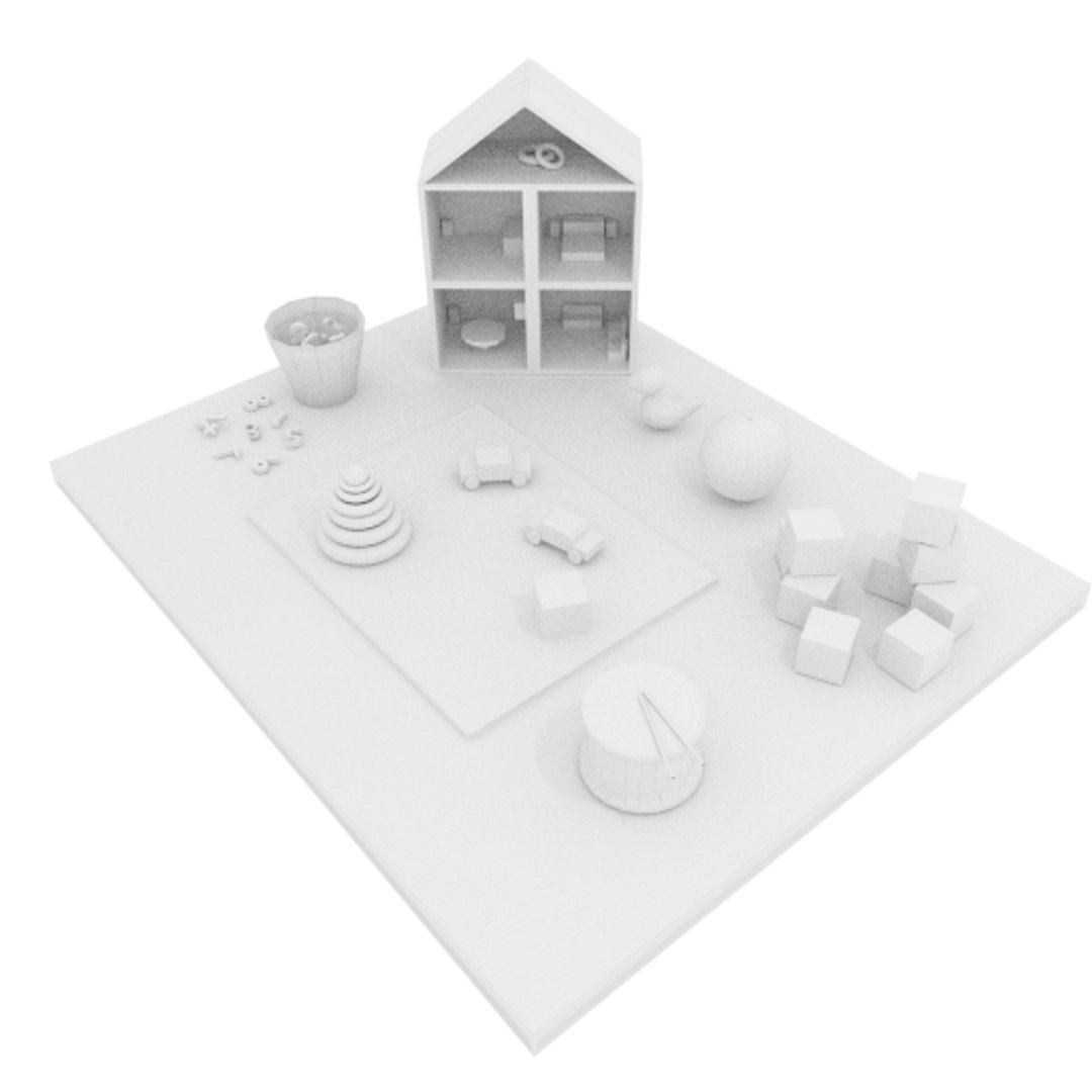 3d Toys Created Blender