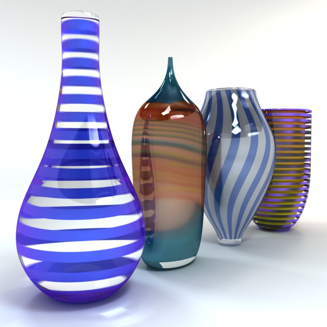 3d art glass vase model