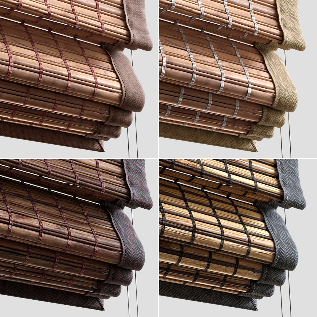 3D Model Woven Wood Shades - TurboSquid 1676208