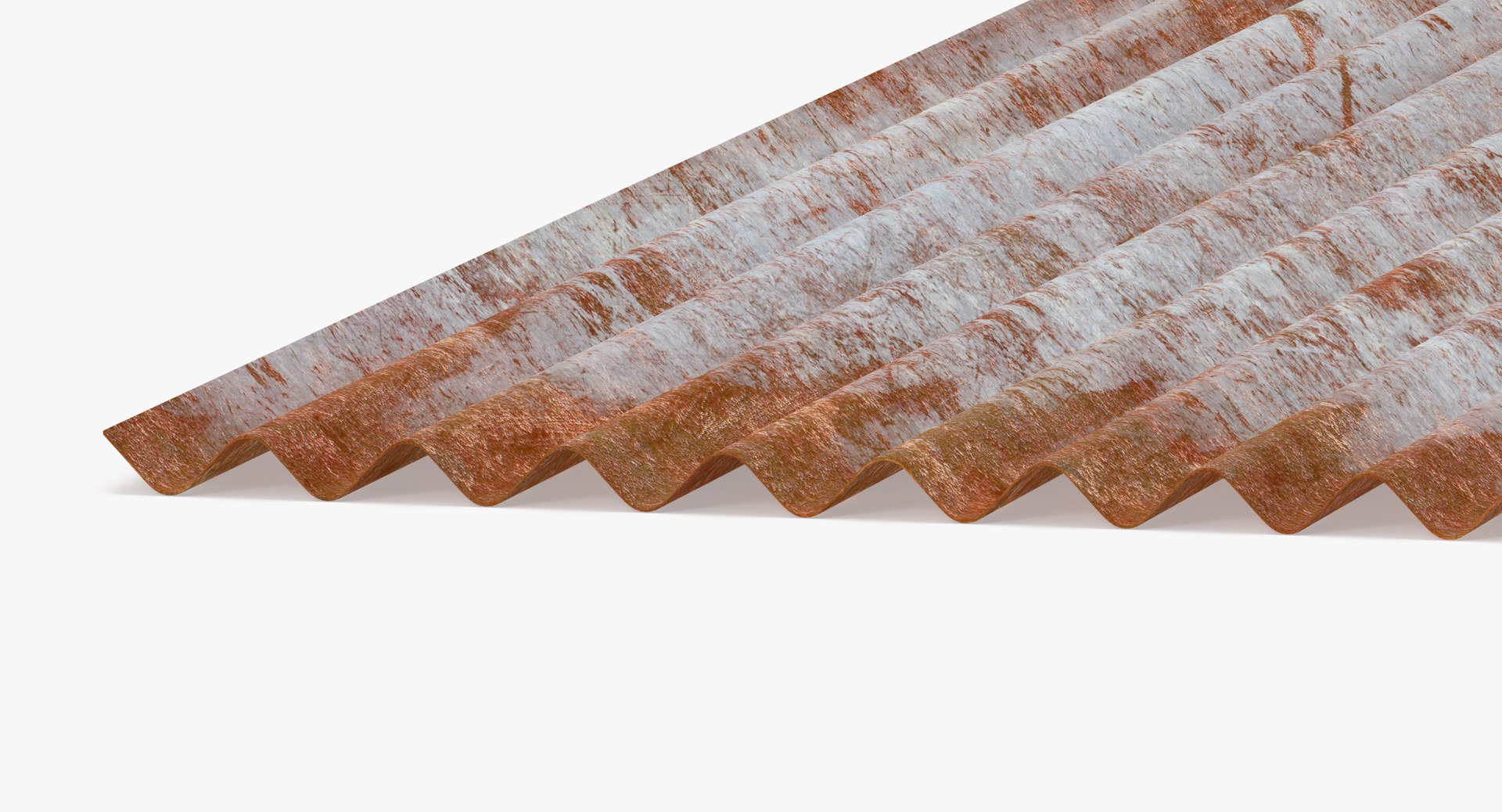 C4d Corrugated Metal Sheets Rusted
