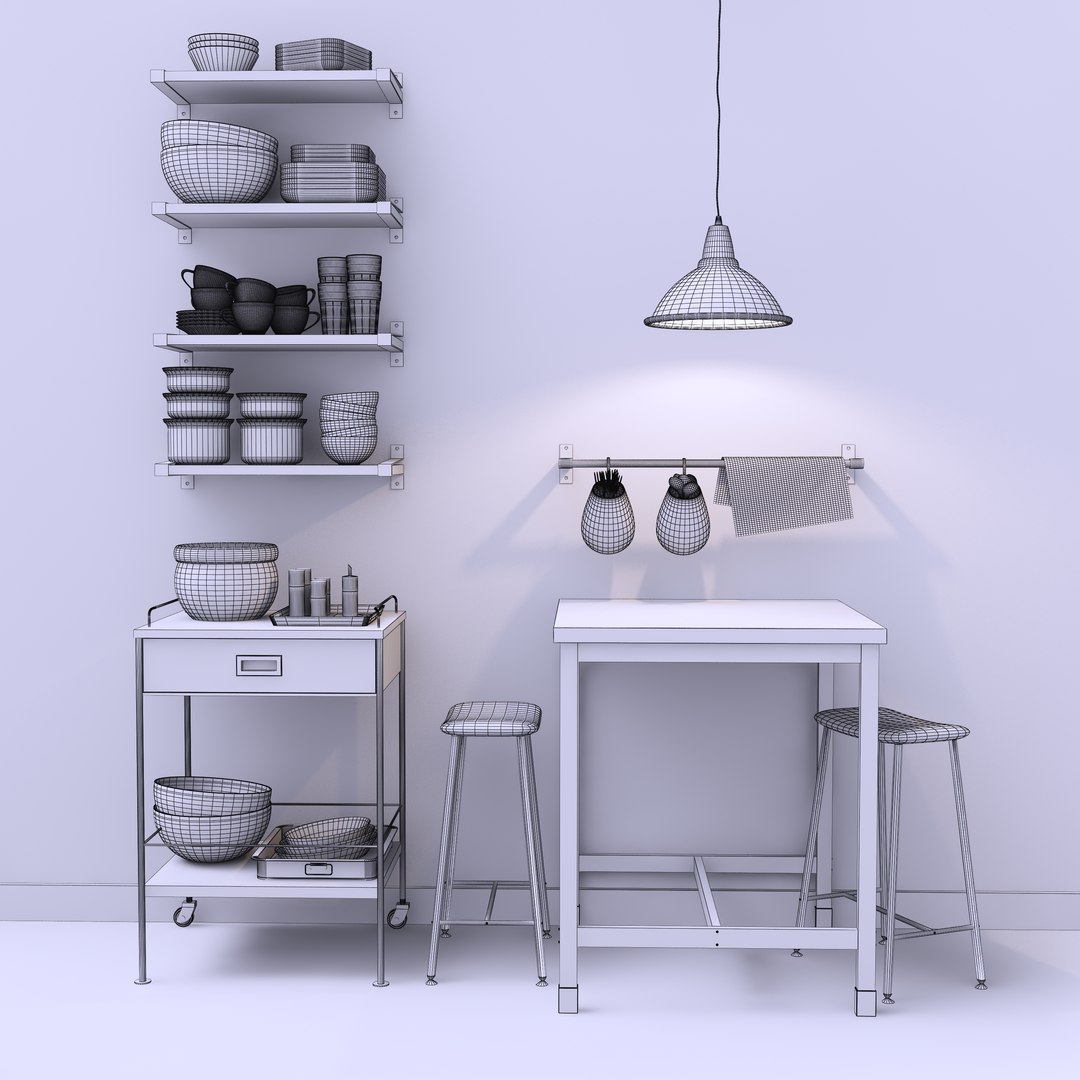 Kitchen table 3D model - TurboSquid 1209225