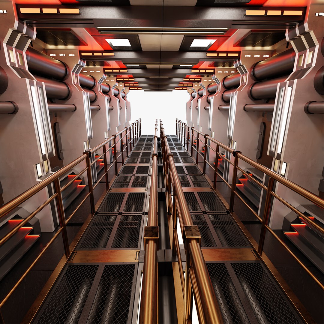 3D Sci Fi Corridor Model - TurboSquid 1915748