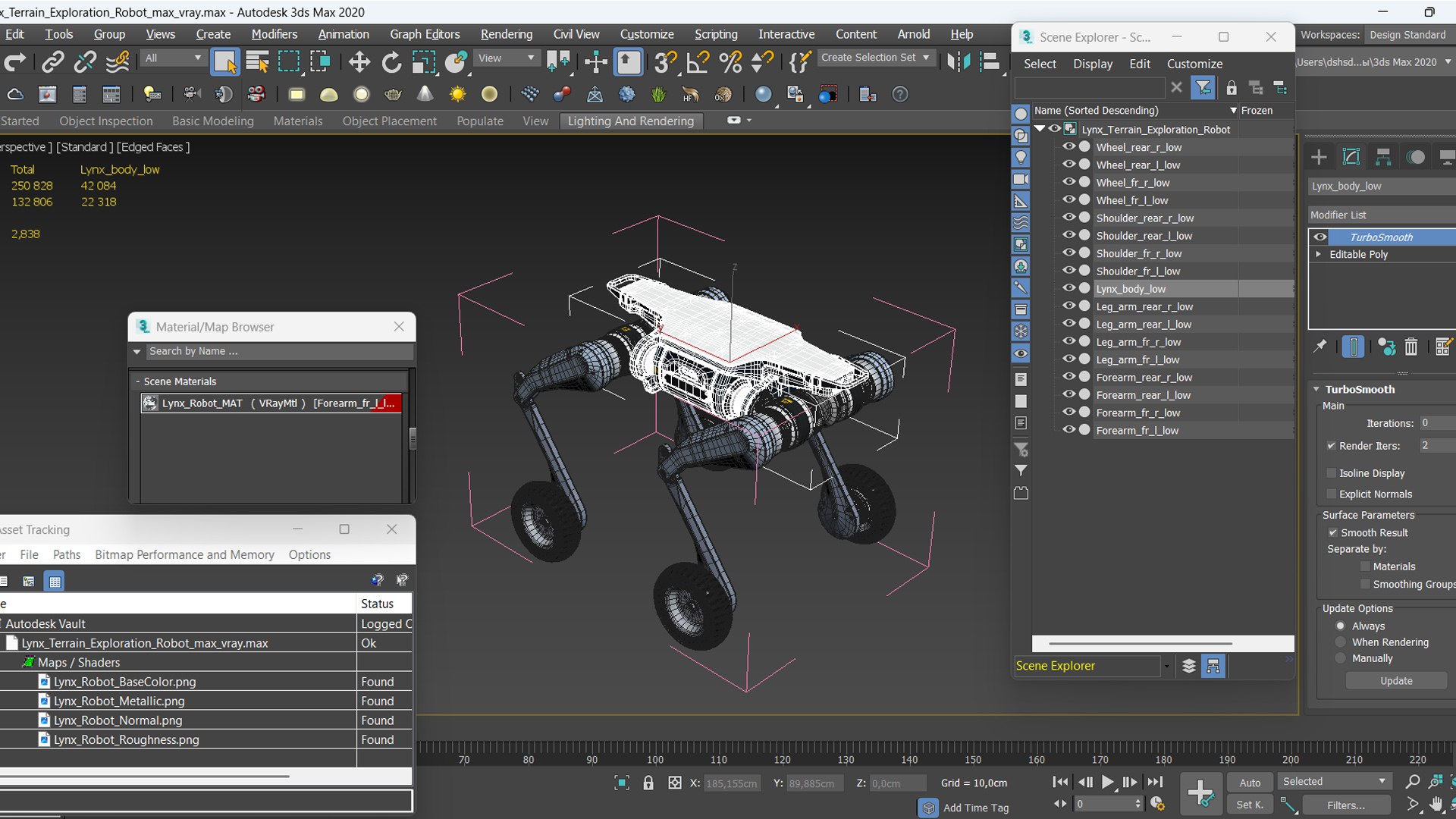 Lynx Terrain Exploration Robot 3D Model - TurboSquid 2378241