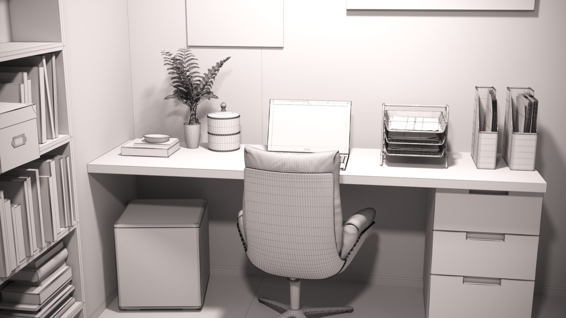 3D Home Office Model - TurboSquid 1474351