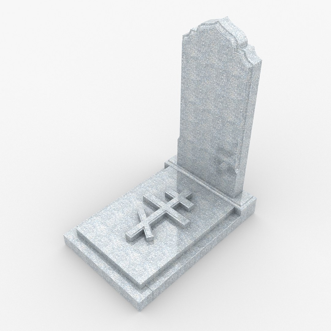 3d Model Granite Headstone
