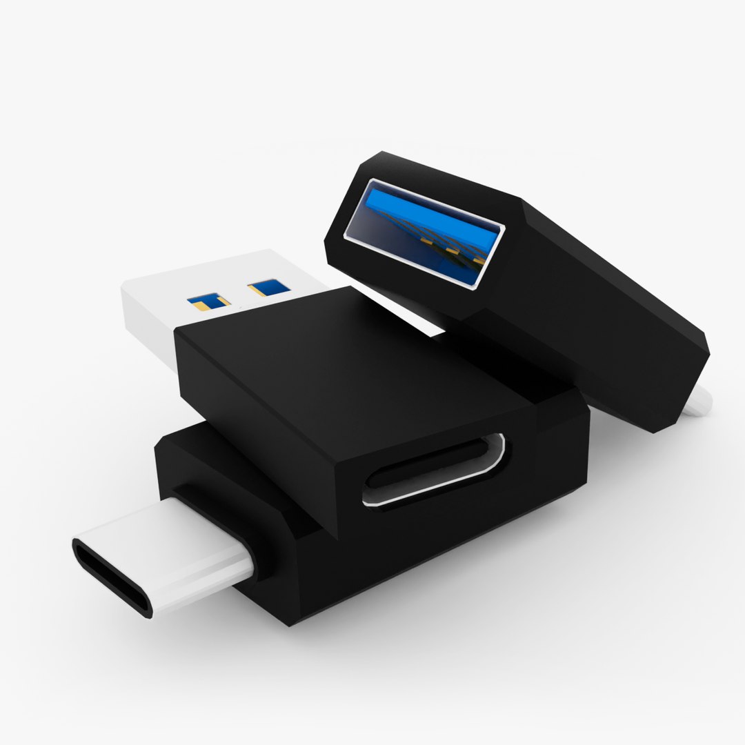 3D USB Type C Adapter - TurboSquid 1941798