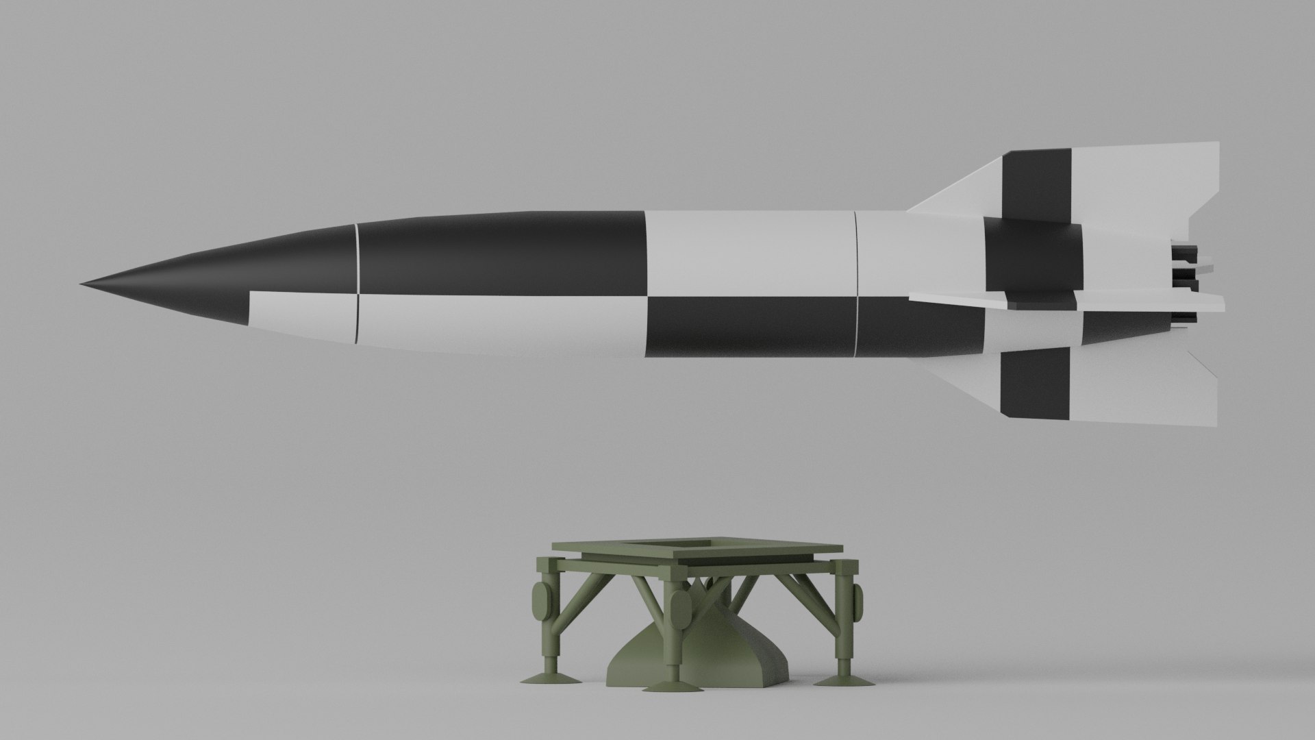 3D Model WW2 V2 Rocket Missile - TurboSquid 2150676