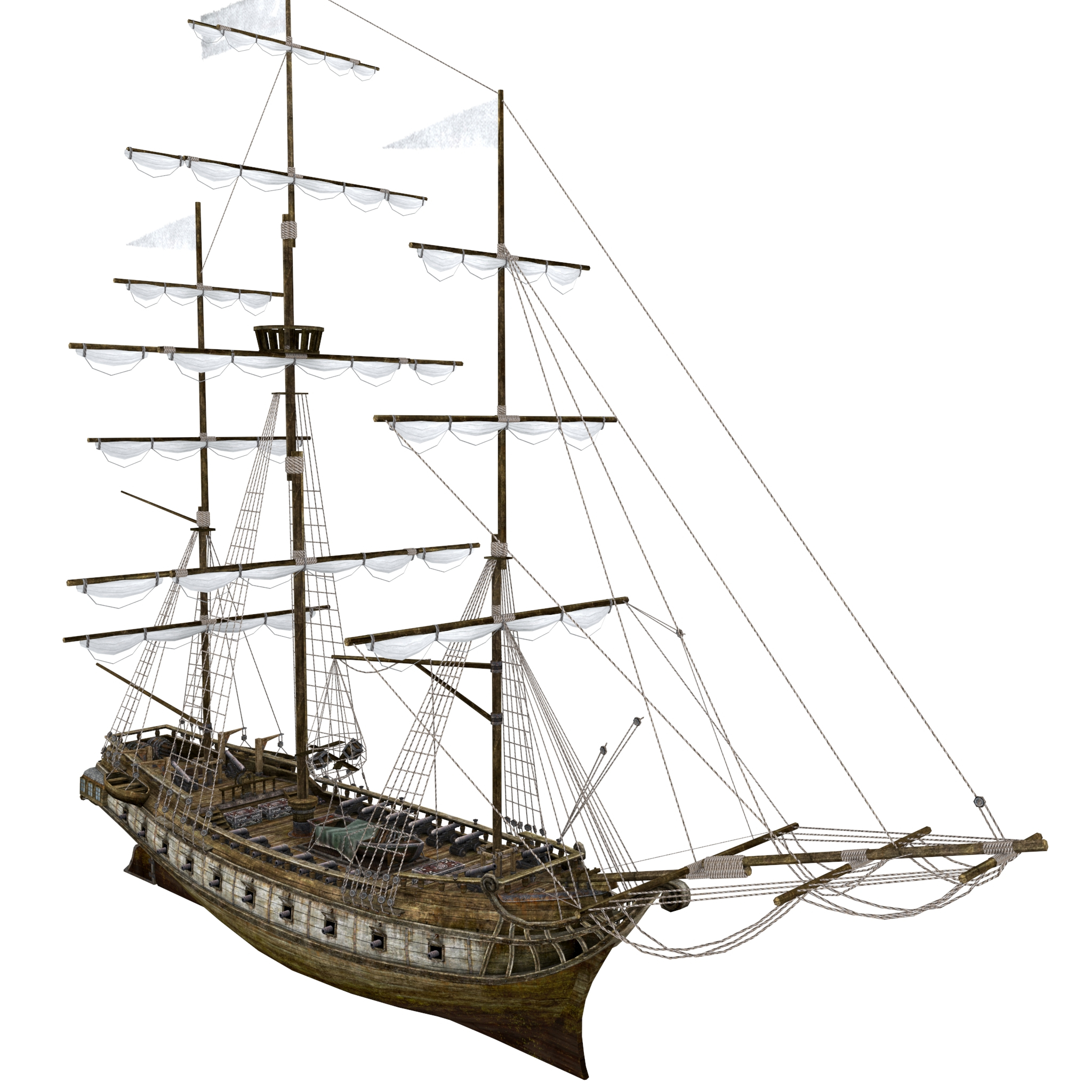 3D clipper sailing ship - TurboSquid 1520076