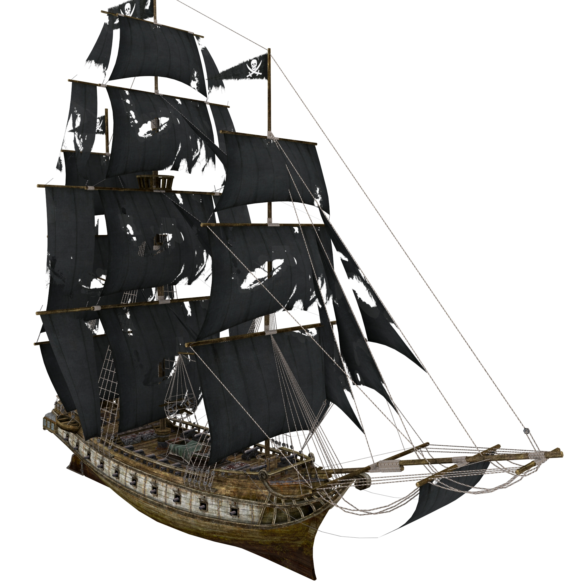 3D clipper sailing ship - TurboSquid 1520076