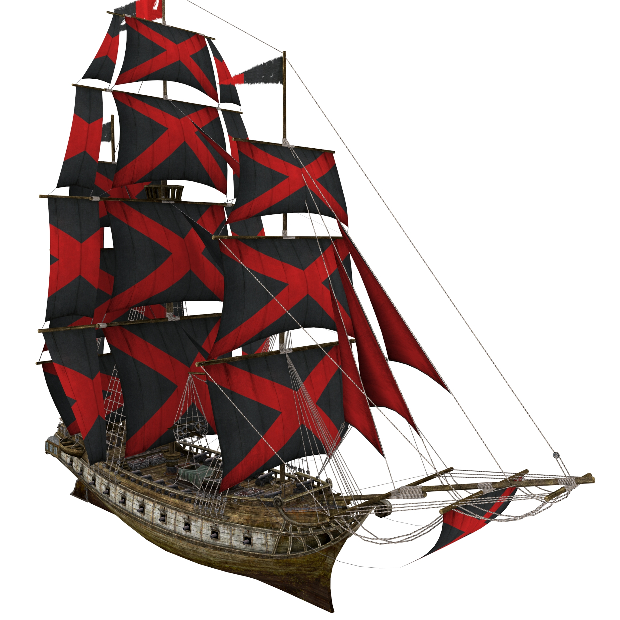 3D clipper sailing ship - TurboSquid 1520076