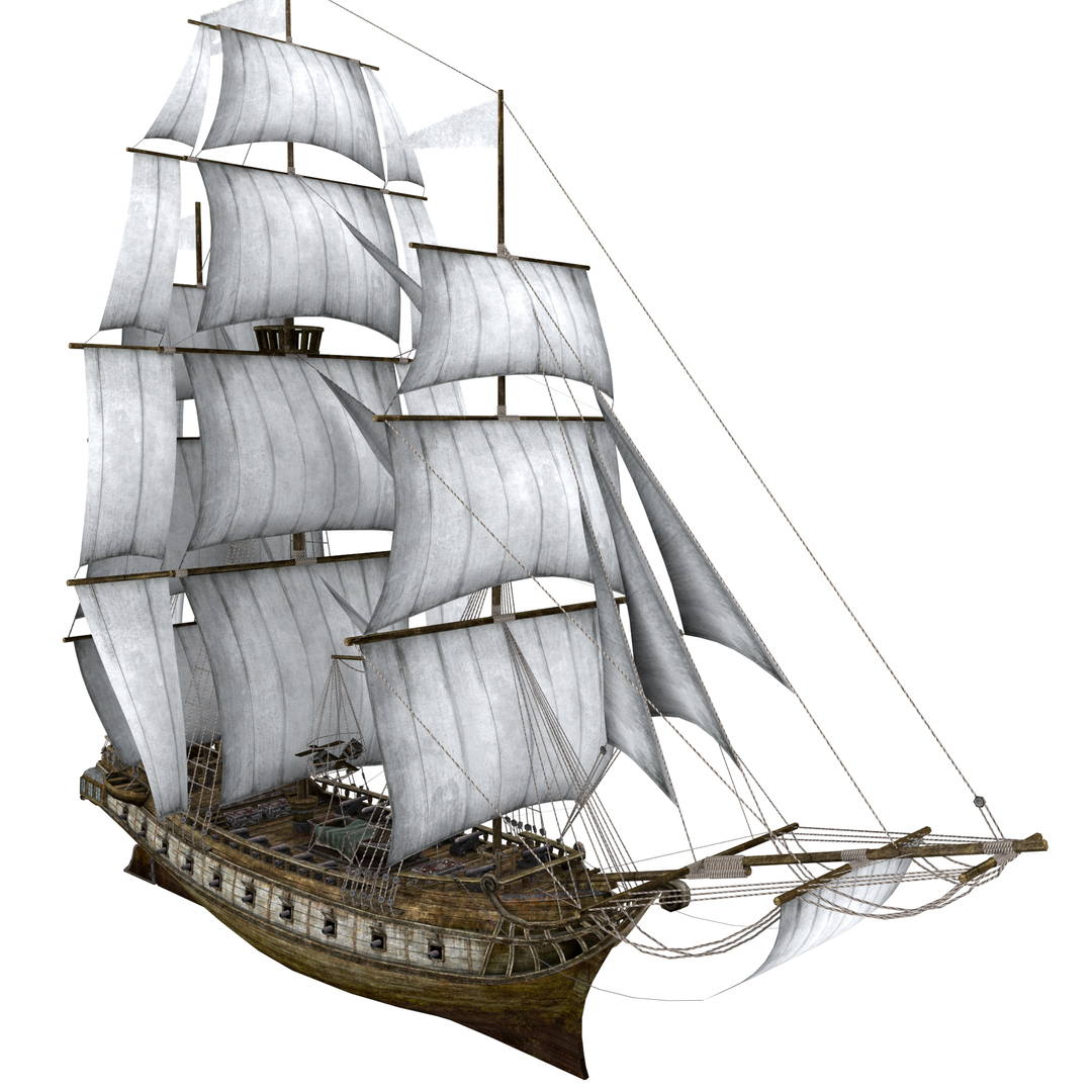 3D clipper sailing ship - TurboSquid 1520076