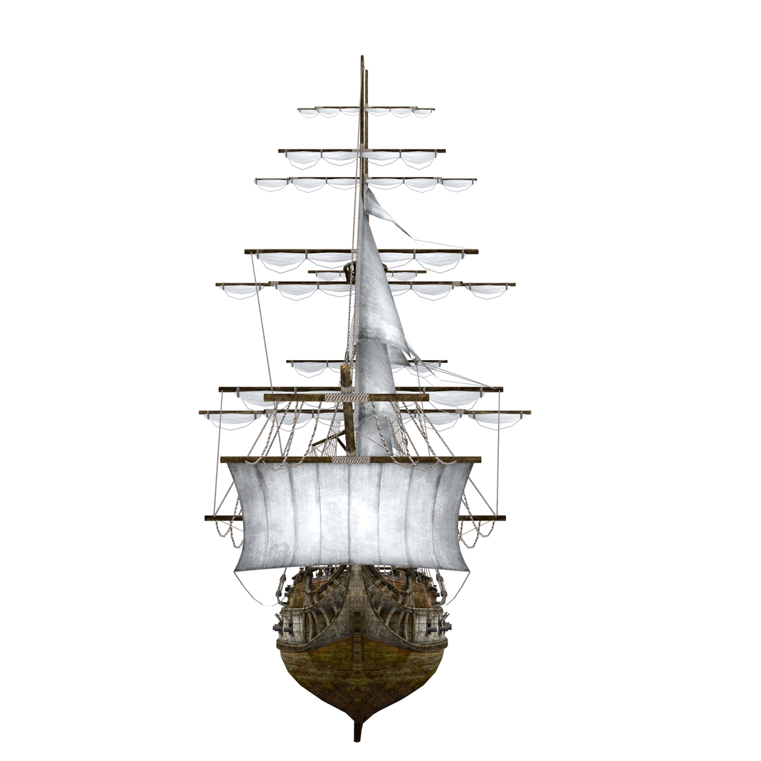 3D clipper sailing ship - TurboSquid 1520076