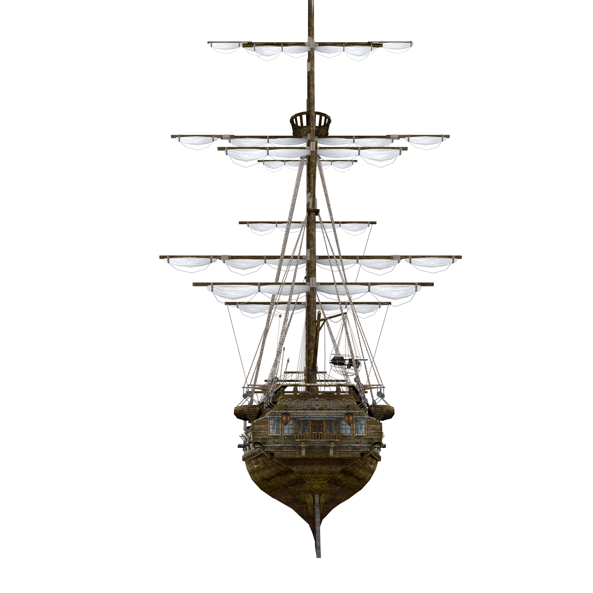 3D clipper sailing ship - TurboSquid 1520076