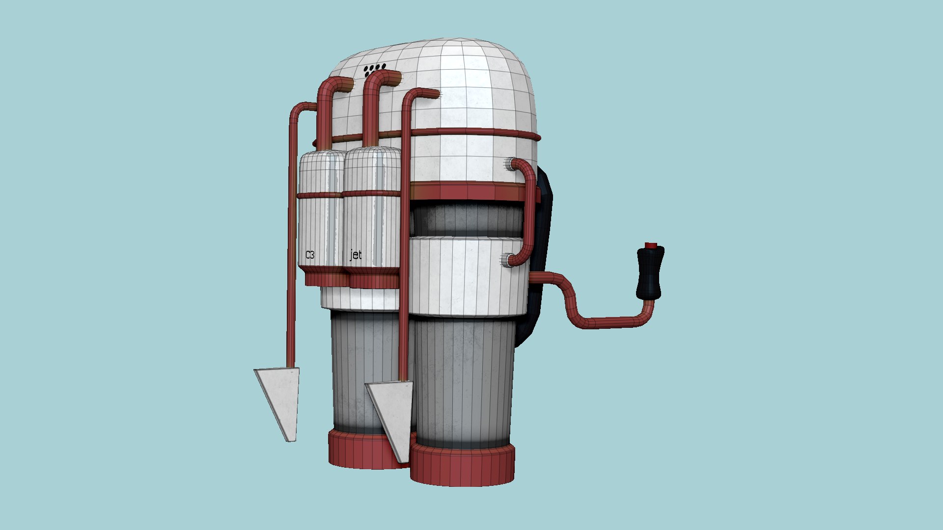 3D Model Jetpack C07 Red Steel - SciFi Character Design - TurboSquid ...