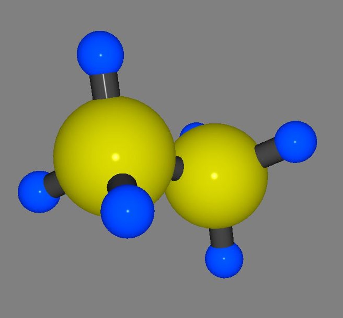 Ethane molecule model - TurboSquid 1184160