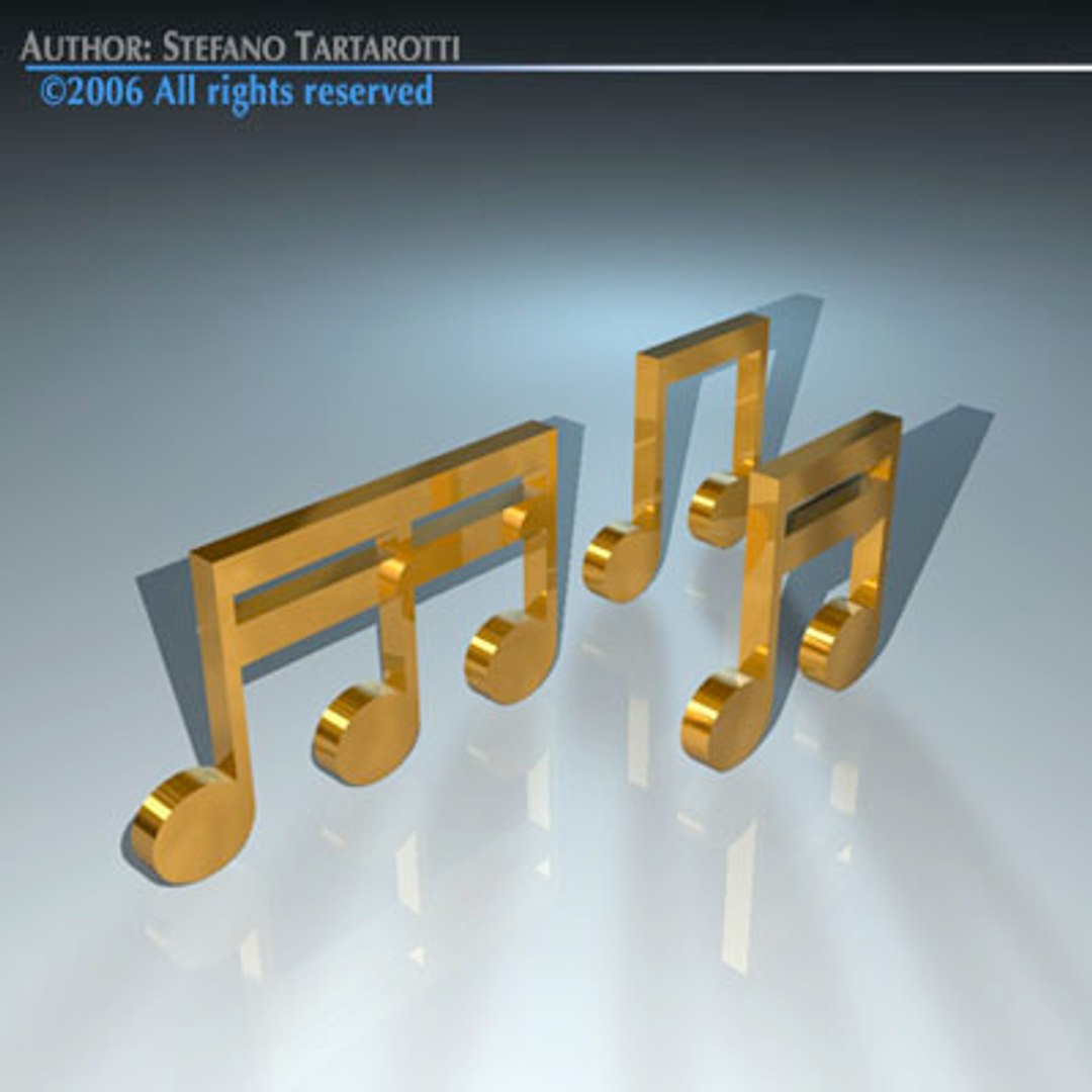 Musical Notes 3d Dxf