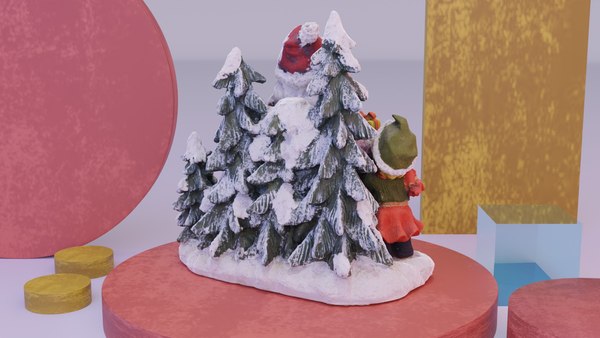 modelo 3d Escena navideña de Papá Noel modelo 3d - TurboSquid 2006615