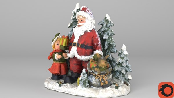 modelo 3d Escena navideña de Papá Noel modelo 3d - TurboSquid 2006615