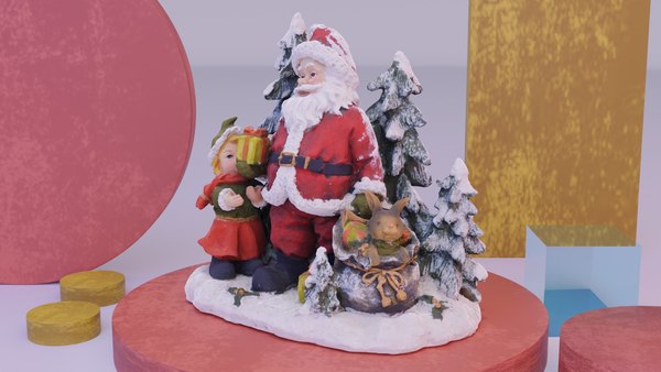 modelo 3d Escena navideña de Papá Noel modelo 3d - TurboSquid 2006615