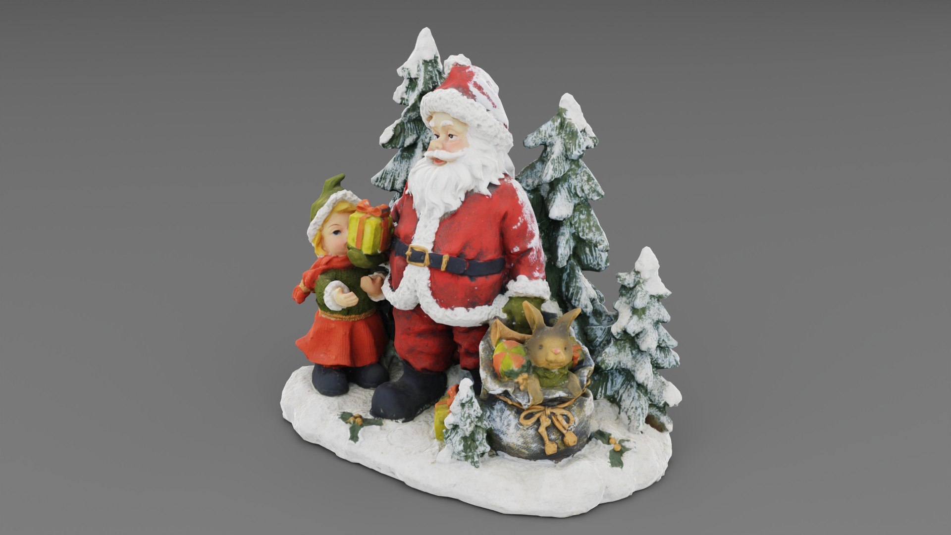 3D Santa Claus Cristmas scene 3D model model - TurboSquid 2006615