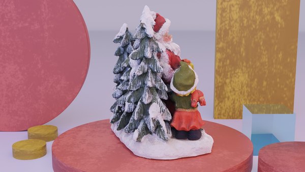 modelo 3d Escena navideña de Papá Noel modelo 3d - TurboSquid 2006615