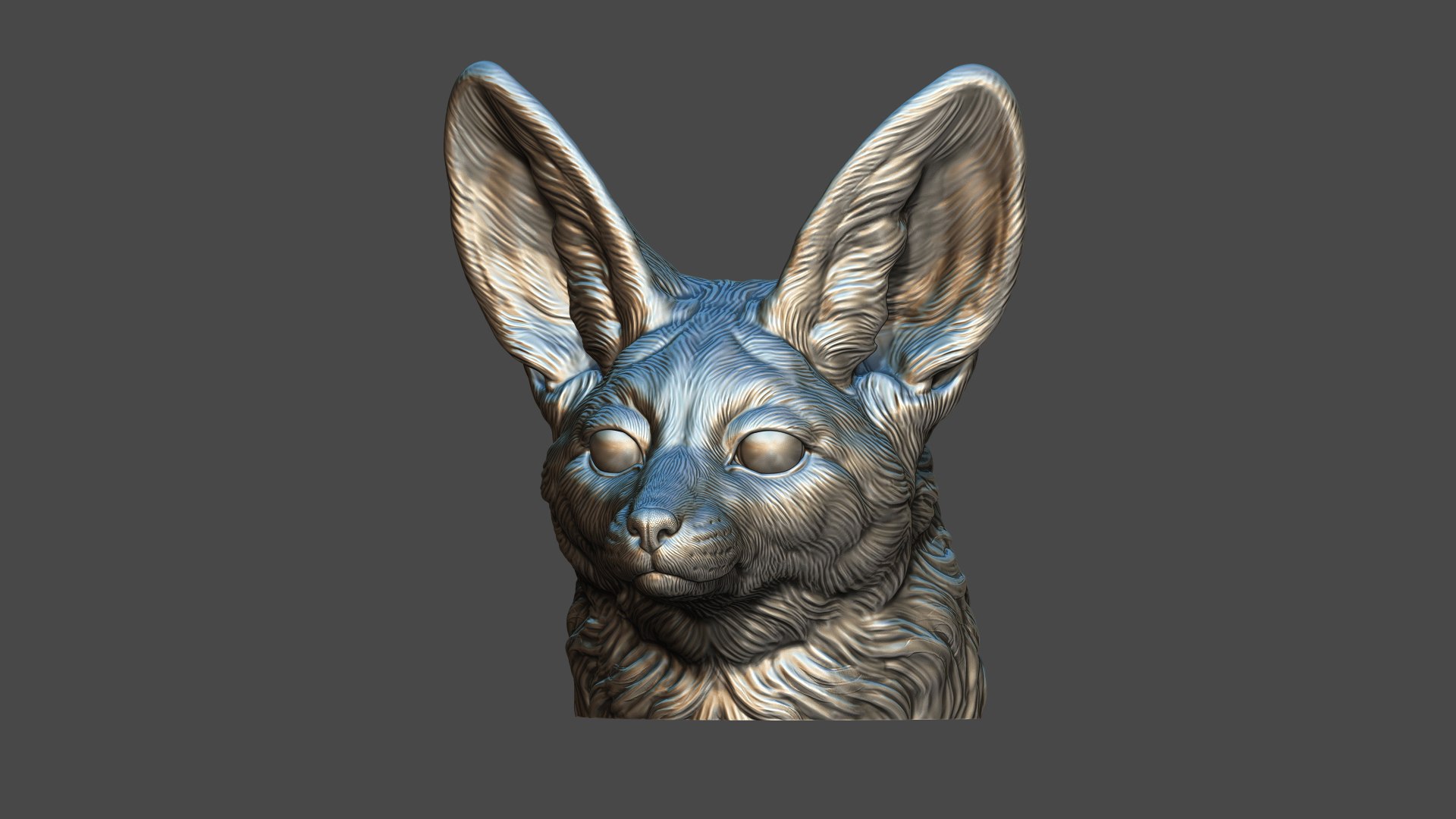 3D Fennec Fox Head Model - TurboSquid 2259004