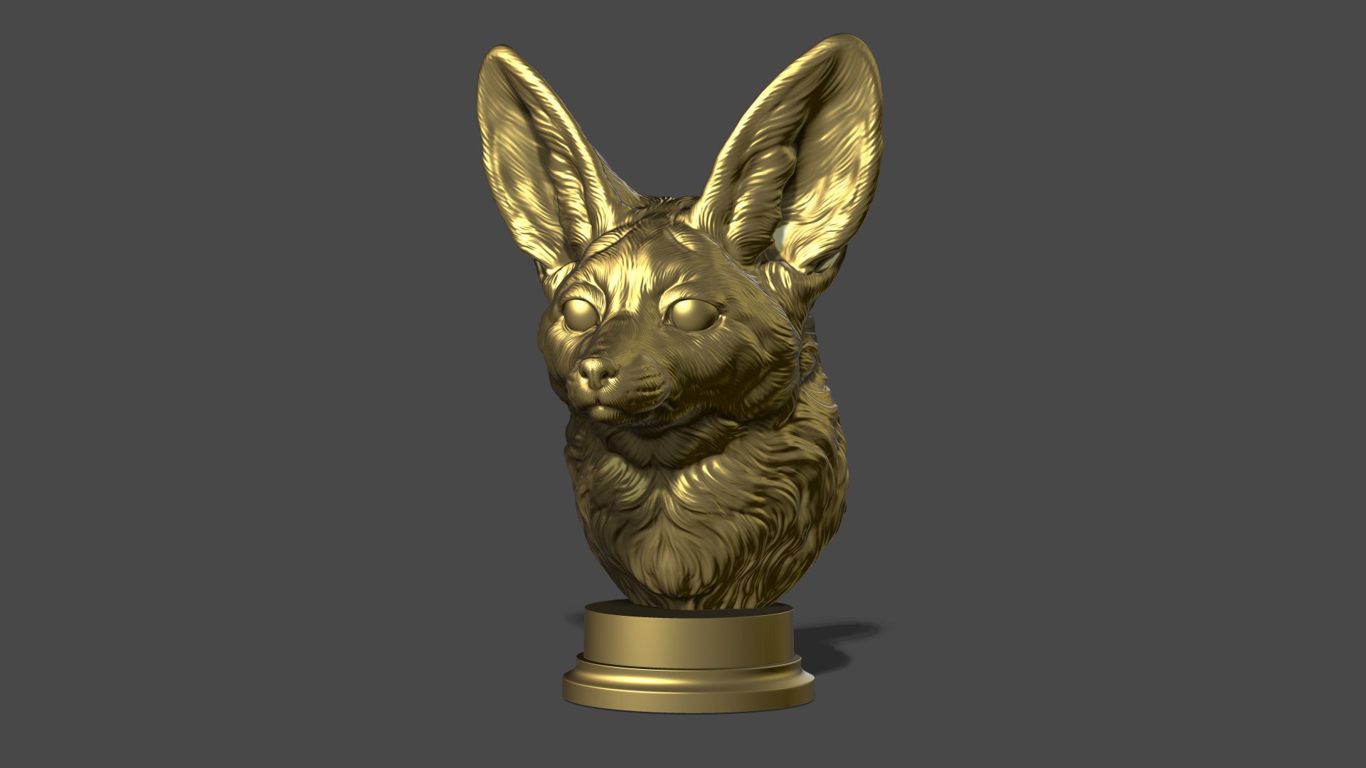 3D Fennec Fox Head Model - TurboSquid 2259004