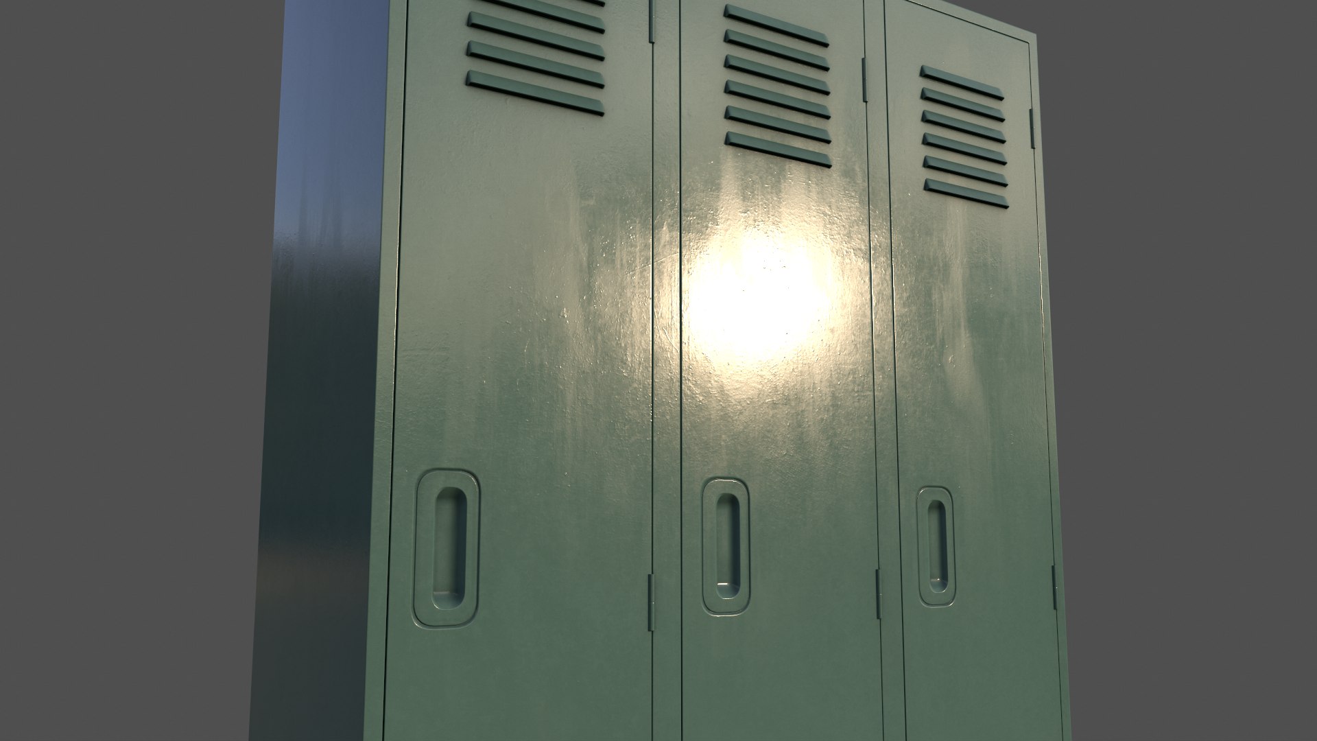 PBR School Gym Locker 08 - Green Light 3D model - TurboSquid 1784710