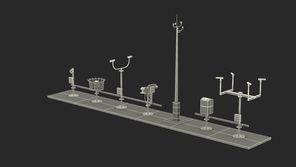 3D Automated Weather Observing System Set - TurboSquid 1780497