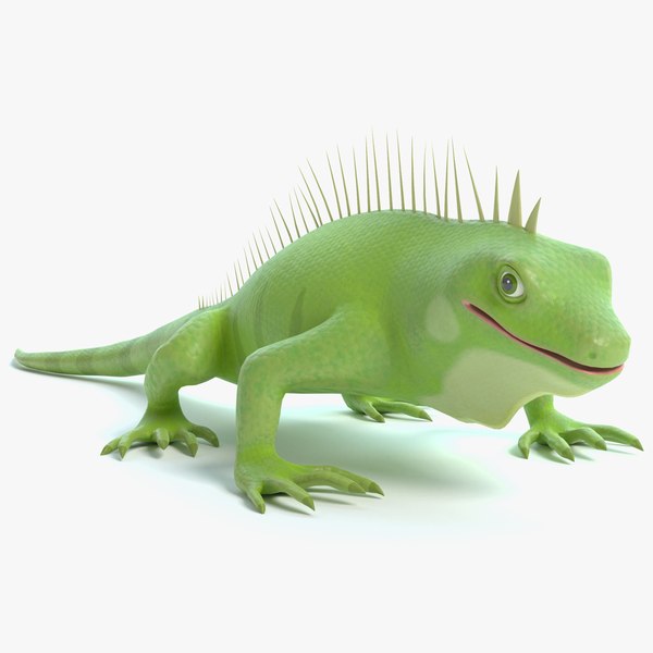 3D cartoon iguana - TurboSquid 1508508