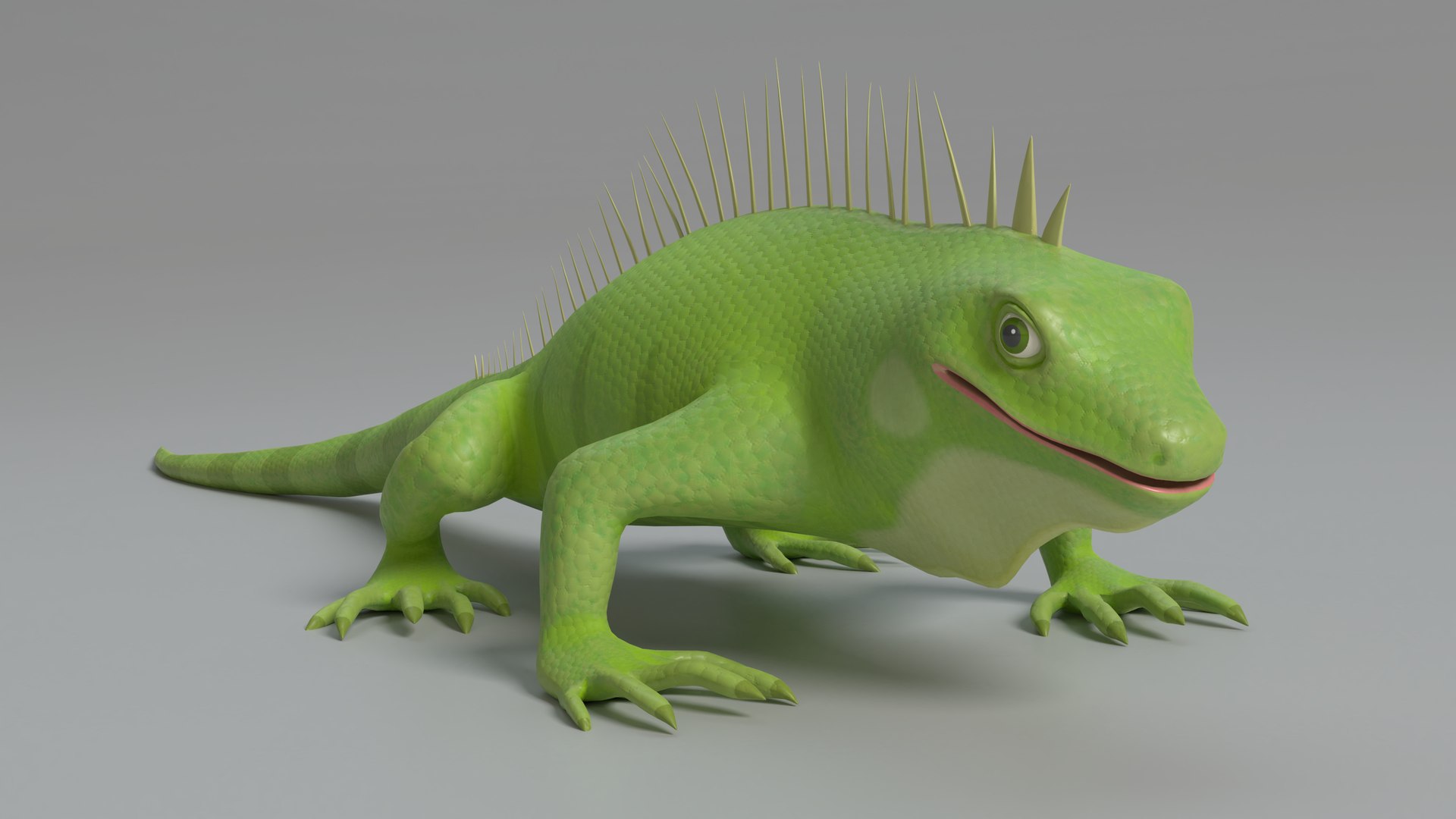 3D Cartoon Iguana - TurboSquid 1508508