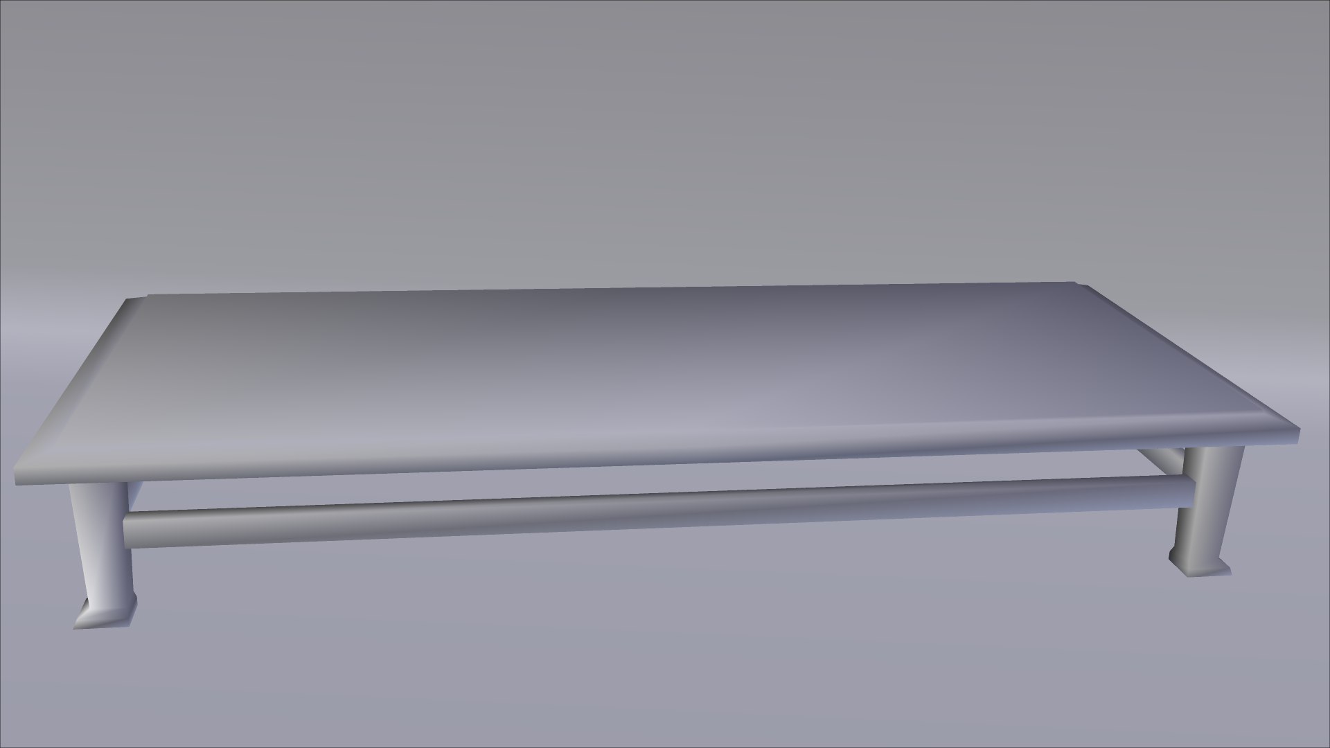 3d table w stone topped model