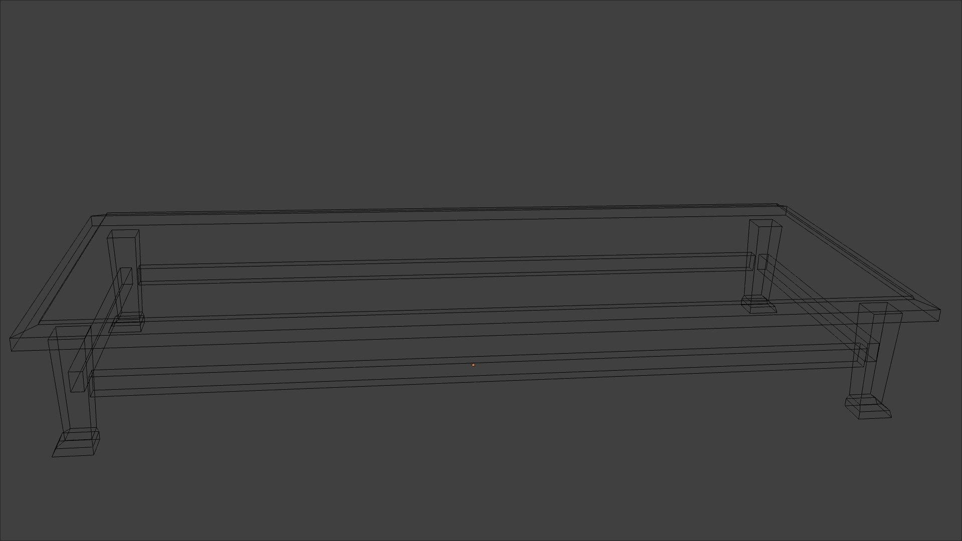 3d table w stone topped model