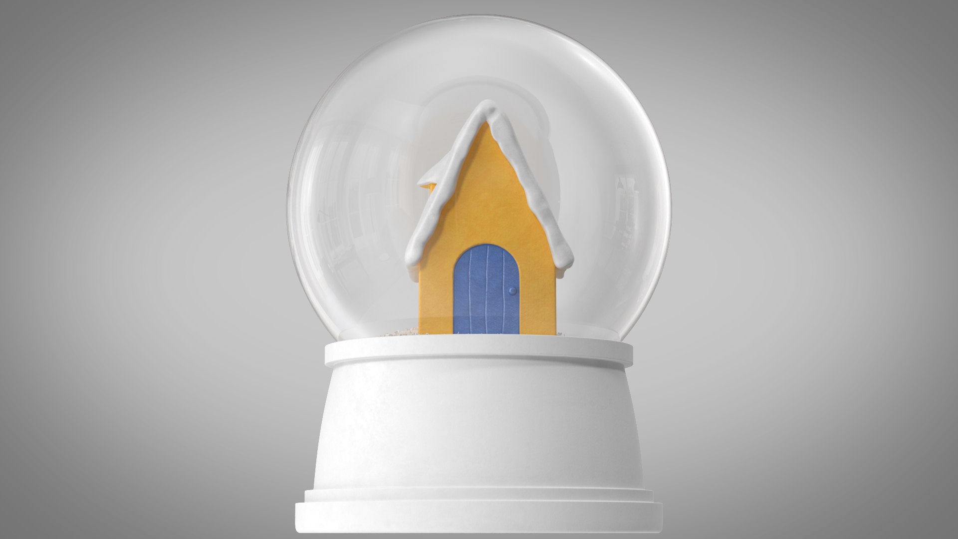 3D Snow Globe House 3 - TurboSquid 1540379