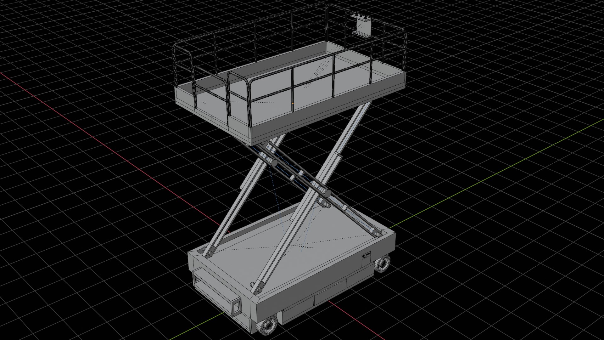 3D Model Scissor Lifter - Manlift Low-poly - TurboSquid 2181150