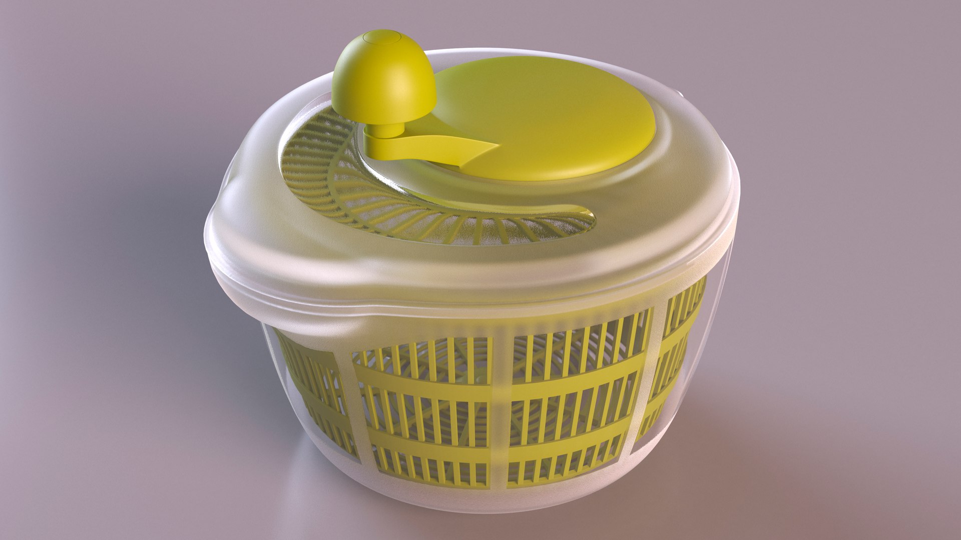 3D Plastic Salad Spinner Green Model - TurboSquid 2127263