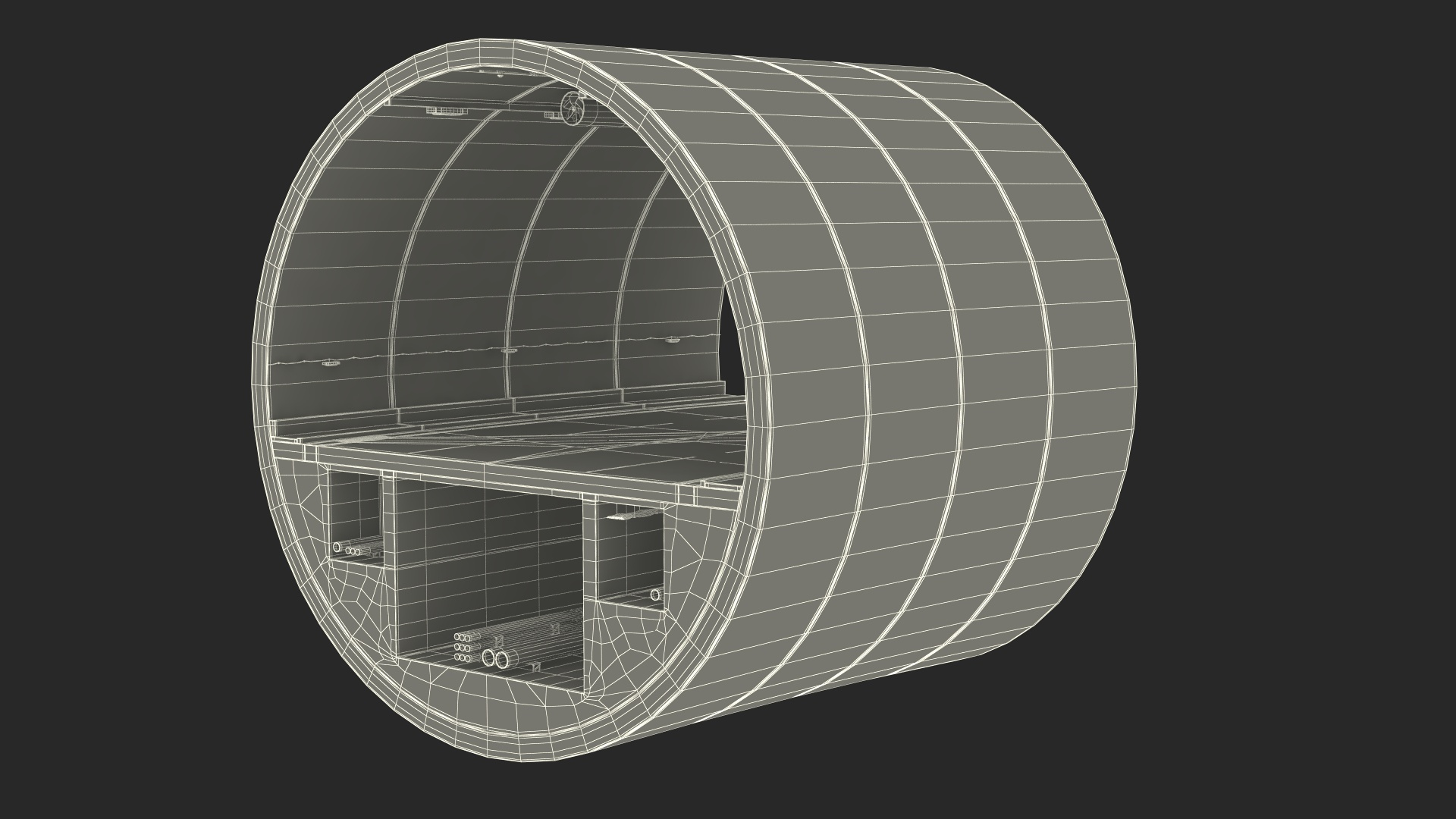 Tunnel Car Cross Section Bend - TurboSquid 2269750