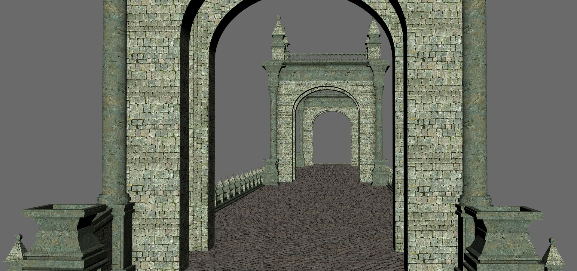 3D Bridge Fantasy Arch - TurboSquid 1423806