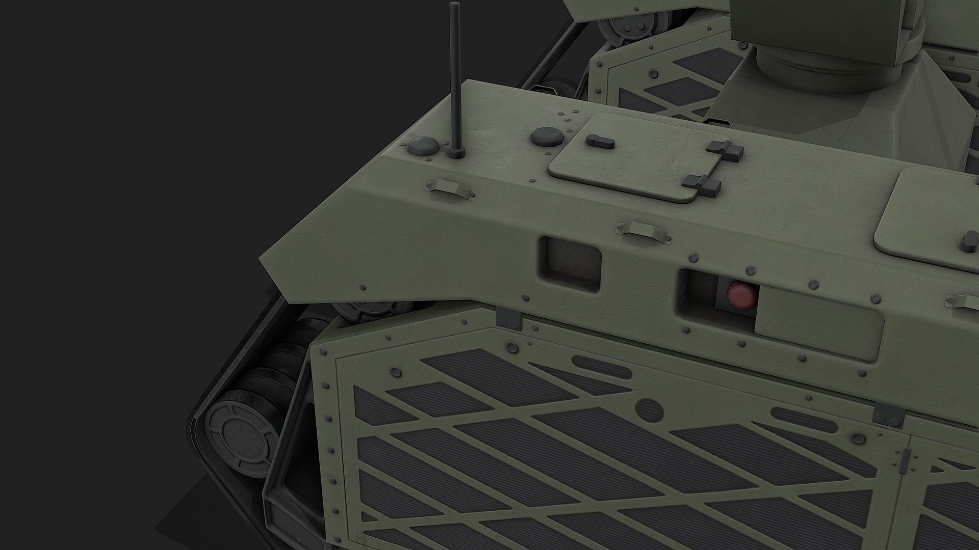 Smart Military Robot With Remote Machine Gun - Green 3D model ...