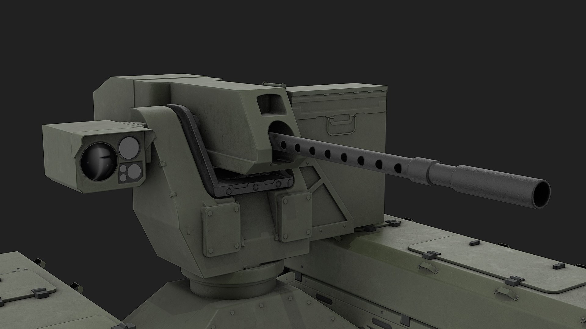 Smart Military Robot With Remote Machine Gun - Green 3D model ...