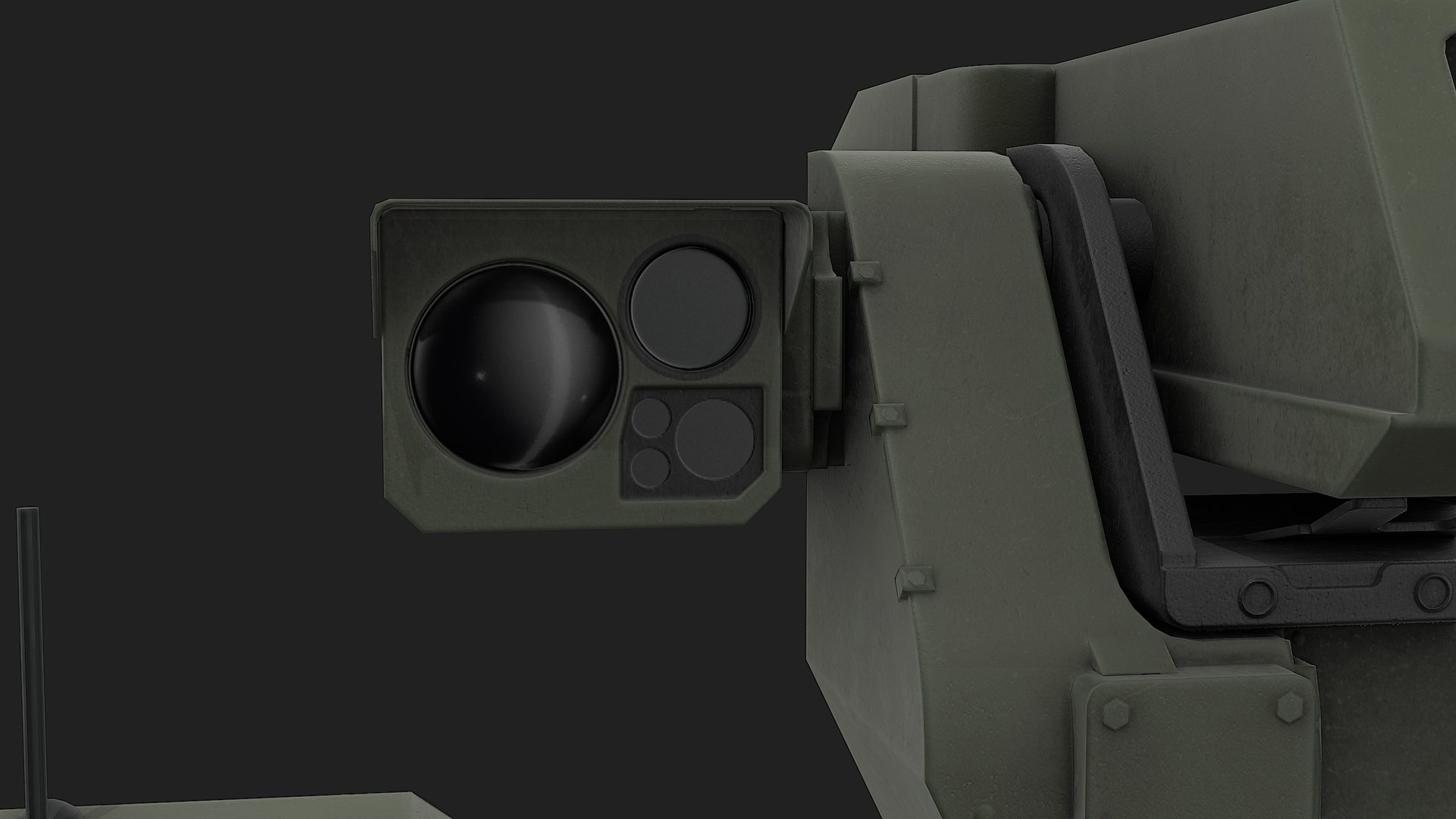 Smart Military Robot With Remote Machine Gun - Green 3D model ...