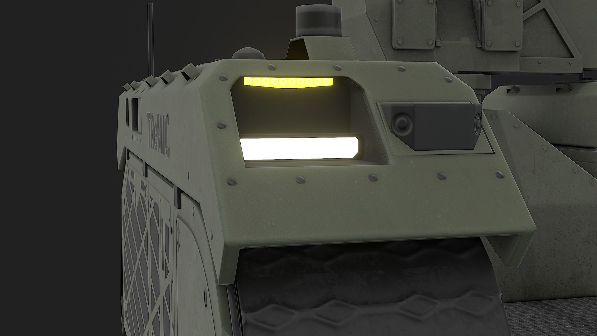 Smart Military Robot With Remote Machine Gun - Green 3D model ...