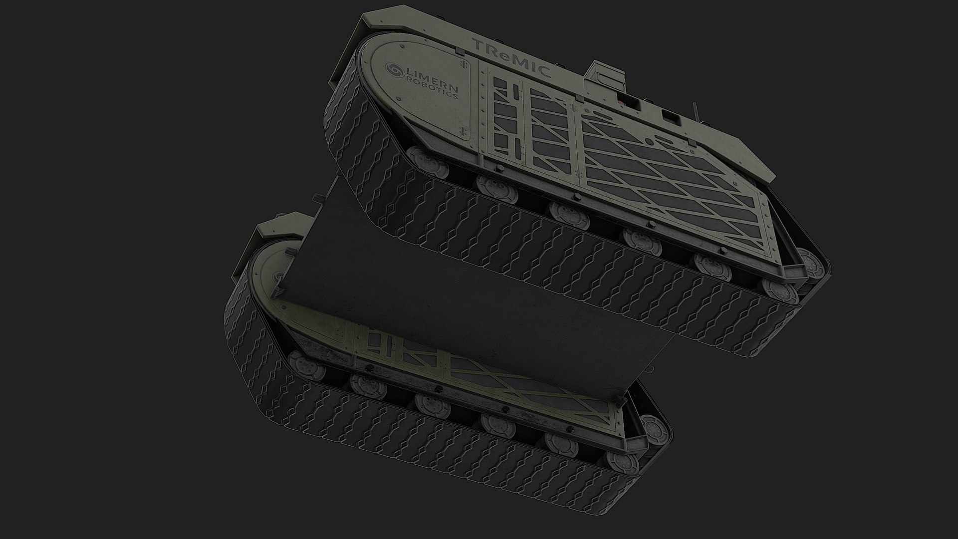 Smart Military Robot With Remote Machine Gun - Green 3D model ...