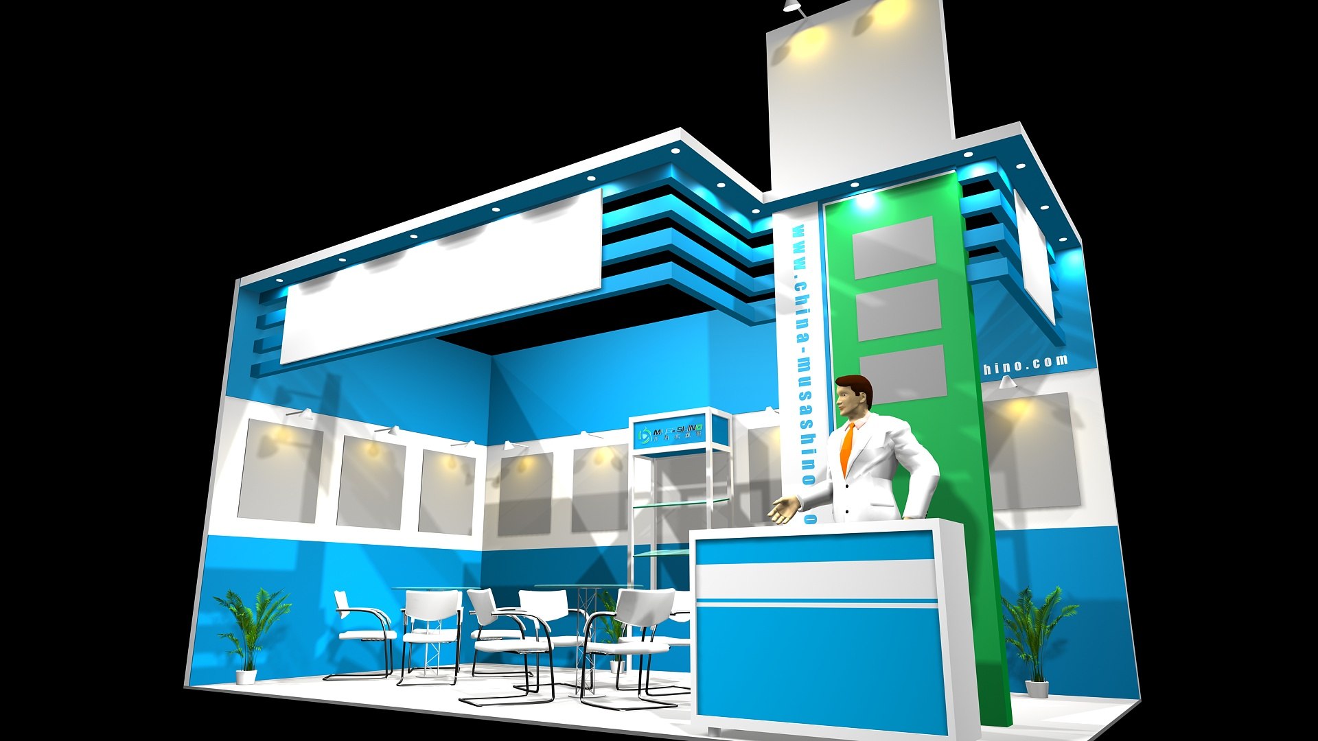 3D 2 Side Open Stand - TurboSquid 1995372