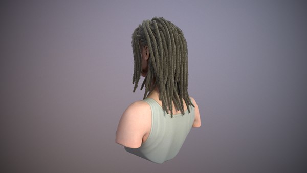 3D Dreadlock Girl Bust model - TurboSquid 1868068