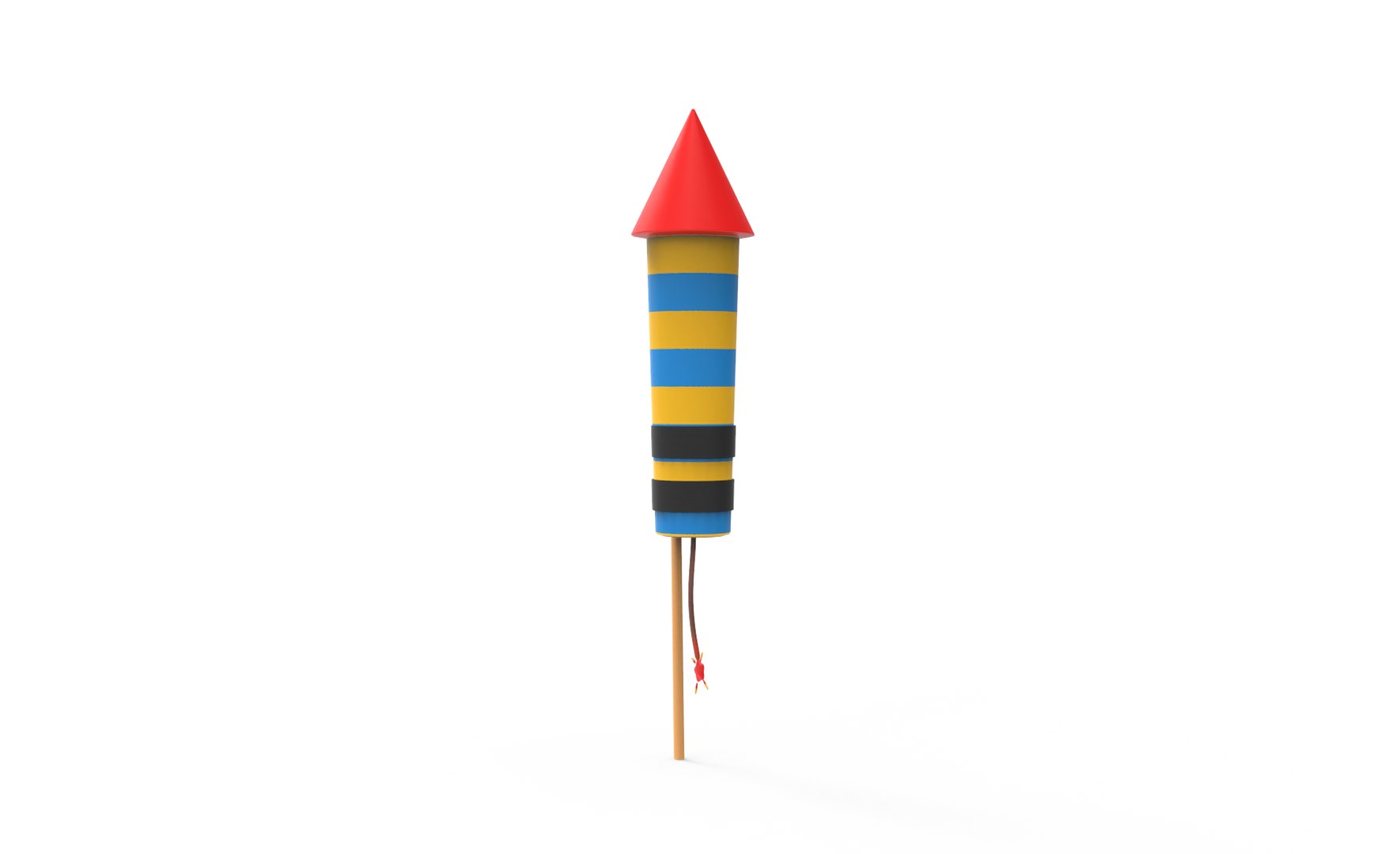 Firework rocket v002 3D model - TurboSquid 2163371